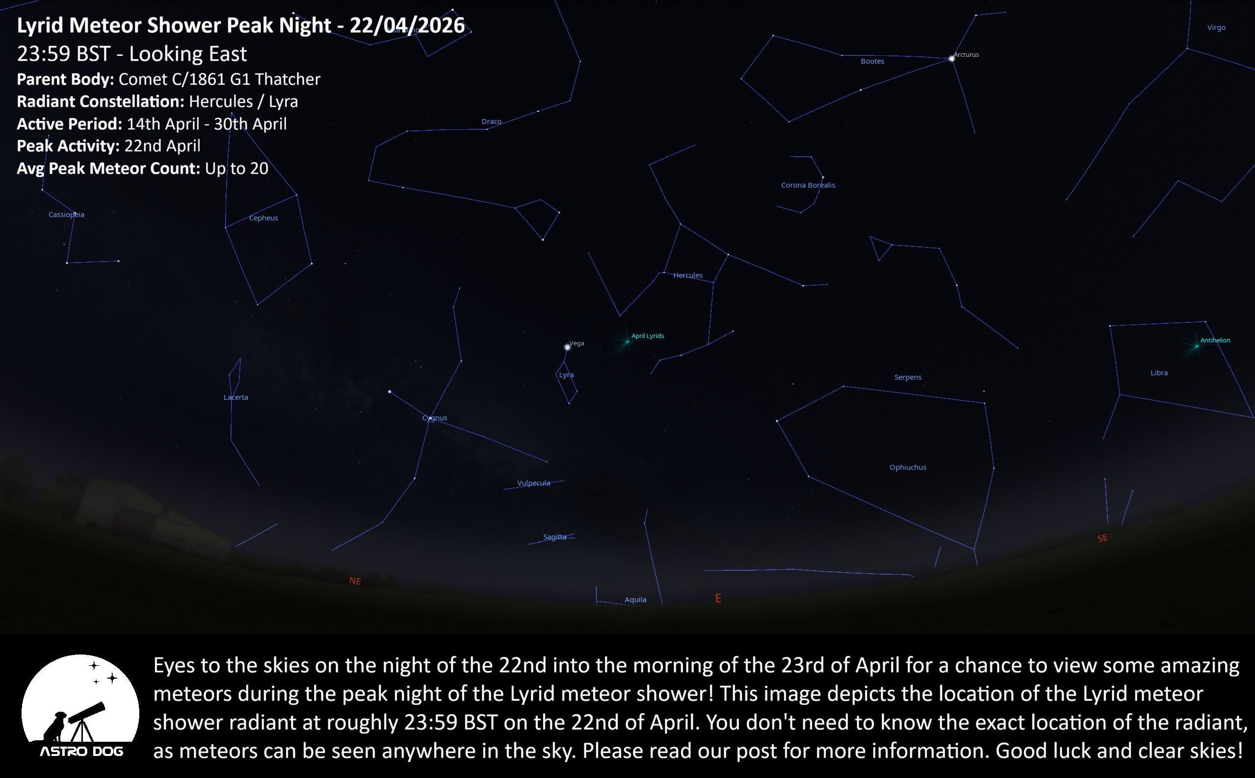 THE LYRID METEOR SHOWER PEAK - 22/04/2026 – Astro Dog